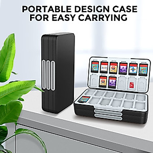 HEIYING Game Card Case for Nintendo Switch and Switch OLED,Customized Pattern Nintendo Switch Lite Game Card Storage Case with 72 Game Card Slots and 24 Micro SD Card Slots.