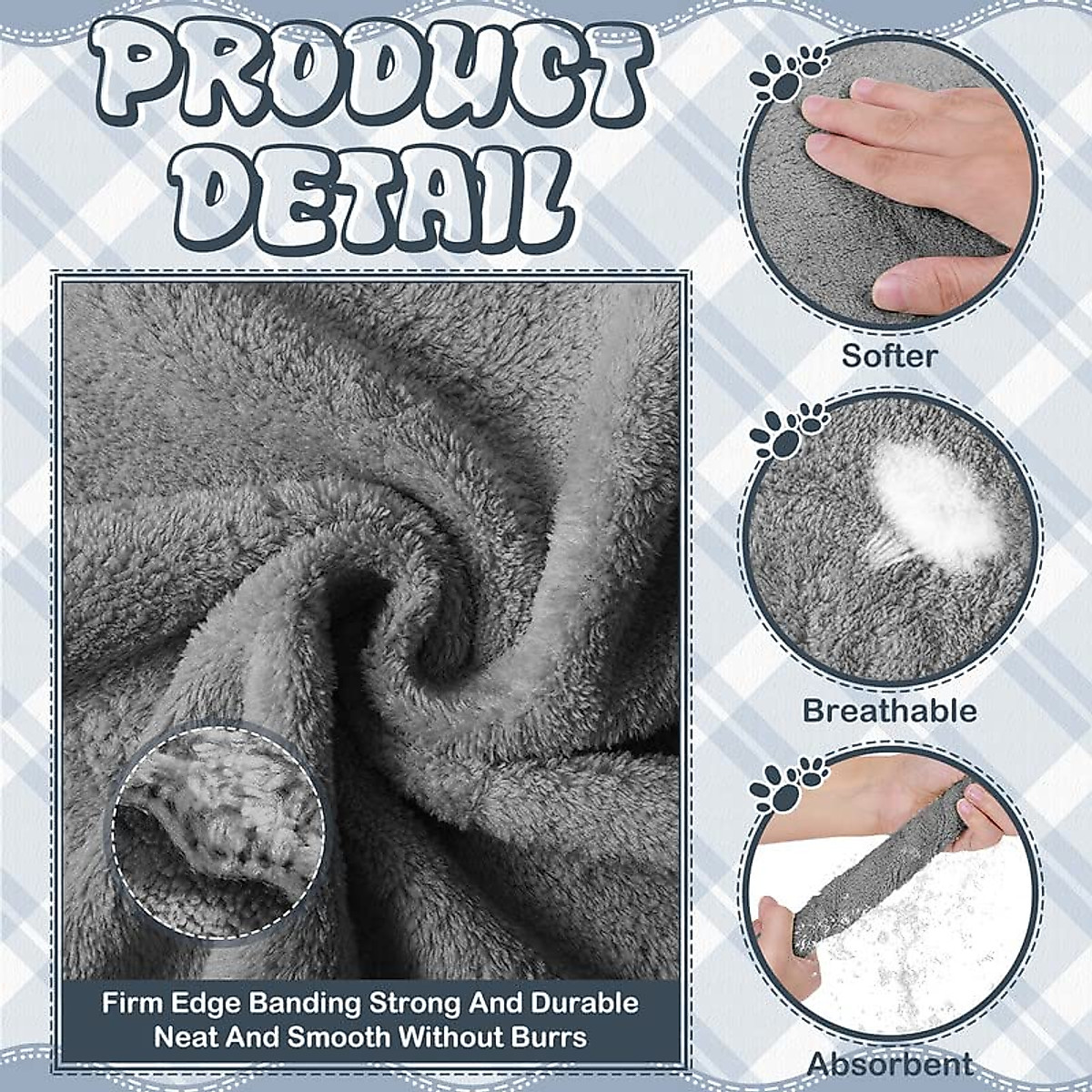 Newwiee 24 Pcs Guinea Pigs Blankets Bunk Pet Microfiber Coral Fleece Cage Liners Absorbent Guinea Pig Bedding Accessories Small Animal Mat Towels for Dog Cat(11.8 x 11.8 Inch,Gray)