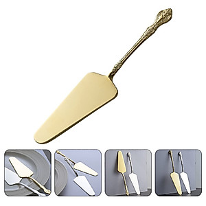 Hemoton Cake Shovel Baking Peel Engraved Cake Pie Server Spatula Turner Pie Lifter Tart Dessert Slicer Pie Server Utensil Cake Cutting Spatula Portable Cake Maker Stainless Steel