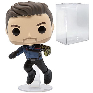 POP Marvel: Falcon and The Winter Soldier - Winter Soldier Funko Pop! Vinyl Figure (Bundled with Compatible Pop Box Protector Case), Multicolor, 3.75 inches