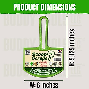 Curved Bucket Scoop for 5 Gallon Buckets, Nylon Bucket Scraper for Drywall Mud, Paint, Epoxy Resin, Scrapes Buckets Clean, No More Bucket Shavings in Material - Won't Rust - Made in USA by Buddy Tools