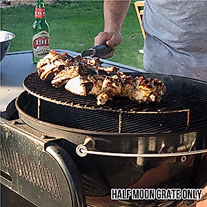 GRILLVANA The Original 'Upper Deck' Stainless Steel Grilling Warming Smoking Rack Charcoal Grill Grate- For Use with 22 Inch Kettle Grills- Charcoal Grilling Accessories and Grill Tools Grill Rack