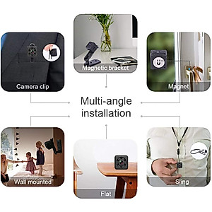 Jukllezan Mini Hidden Camera Wireless spy Camera Portable Nanny Camera HD 1080P Camera with Night Vision and Motion Detection for Home Outdoor Office Features Small Camera,Black