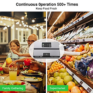 Ecojoy 12" Commercial Vacuum Sealer Machine V9100, 5 Modes Food Sealer Vacuum Continuously Uses 500+ Times Without Overheating, 85kpa Stainless Vacuum Sealer Food Sealer for Food Storage