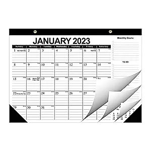 2023-2024 Desk Calendar, 18 Month Desk Calendar/Wall Calendar Combo, 17" x 12", January 2023-June 2024, Highlight Holidays, Planning Calendar, Thick Paper