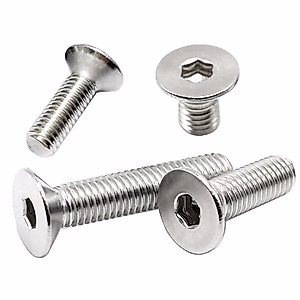 M3-0.5 x 35mm Flat Head Socket Cap Screws Bolts, Stainless Steel 18-8 (304), Bright Finish, Allen Socket Drive,Machine Screws Inner Hex Screw Fasteners Bolts (50pcs)