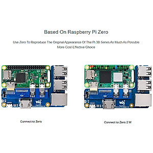 Raspberry Pi Zero to Pi 3B/3B+ Adapter, Based on Raspberry Pi Zero Series to Reproduce Original Appearance of Pi 3B/3B+, Alternative for Raspberry Pi 3 Model B/3B+, Compatible with Pi 3B/ 3B+ HATs