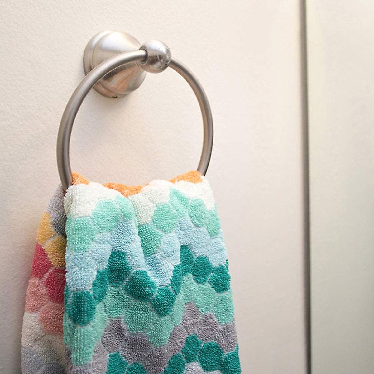 Design House 532895 Allante Towel Ring, Polished Chrome