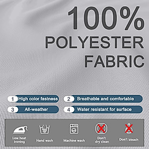 ClawsCover 17Pack Outdoor Seat and Back Cushions Replacement Covers Fit for 8 Pieces 7-Seater Wicker Rattan Patio Furniture Conversation Set Sectional Couch,Gray-Include Cover Only