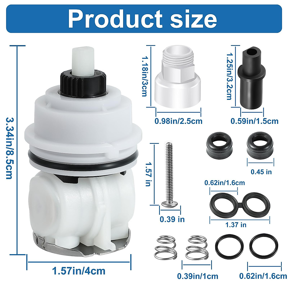 RP32104 Shower Cartridge, Compatible with Delta Monitor 1700 series (1998-2005) Cartridge, for delta Monitor Shower Cartridge for Tub/Shower Faucet Valve