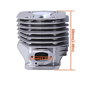 Mtanlo 48mm Cylinder Piston Pin Ring Top End Kit for Husqvarna 261 262 262XP 262XPH Chainsaw 503907971 503541171 503541172