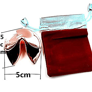 Ya.x Custom Personalized Metal Fortune Cookie Box for Weddings, Contains Your Personalized Fortune Cookie Paper Message, Great Gift For Couples, Metallic Gifts & Keepsake (5.2cm*5.2cm)