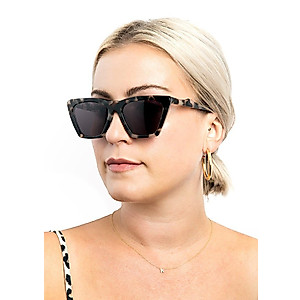 Illesteva Sunglasses Lisbon - White Tortoise/Grey