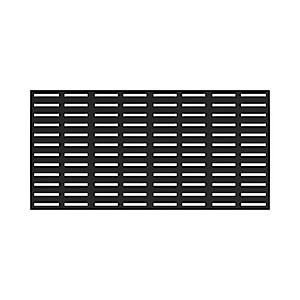 3'x6' Boardwalk Decorative Screen Panel, Black