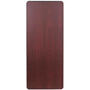 Flash Furniture Frankie 6-Foot Mahogany Melamine Laminate Folding Banquet Table