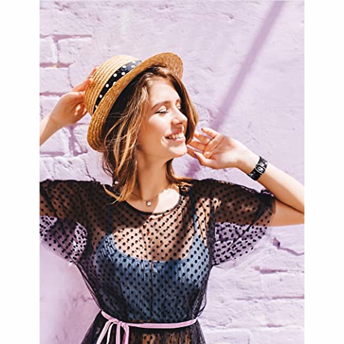 Crodi 4 Packs Elastic Bands Compatible with Fitbit Versa 2/Versa/Versa Lite/Versa SE SmartWatch Nylon Solo Loop Strap,Adjustable Stretchy Sports WristBands,Women Man Replacement Soft Watch Bracelet