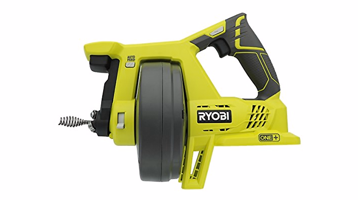 Ryobi P4001 18V Drain Auger - Cordless 25-Foot Clog Remover
