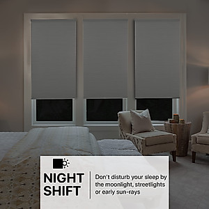 Chicology Cordless Cellular Shades, Blackout Window Blind, Evening Mist (Blackout) - 38"W X 48"H
