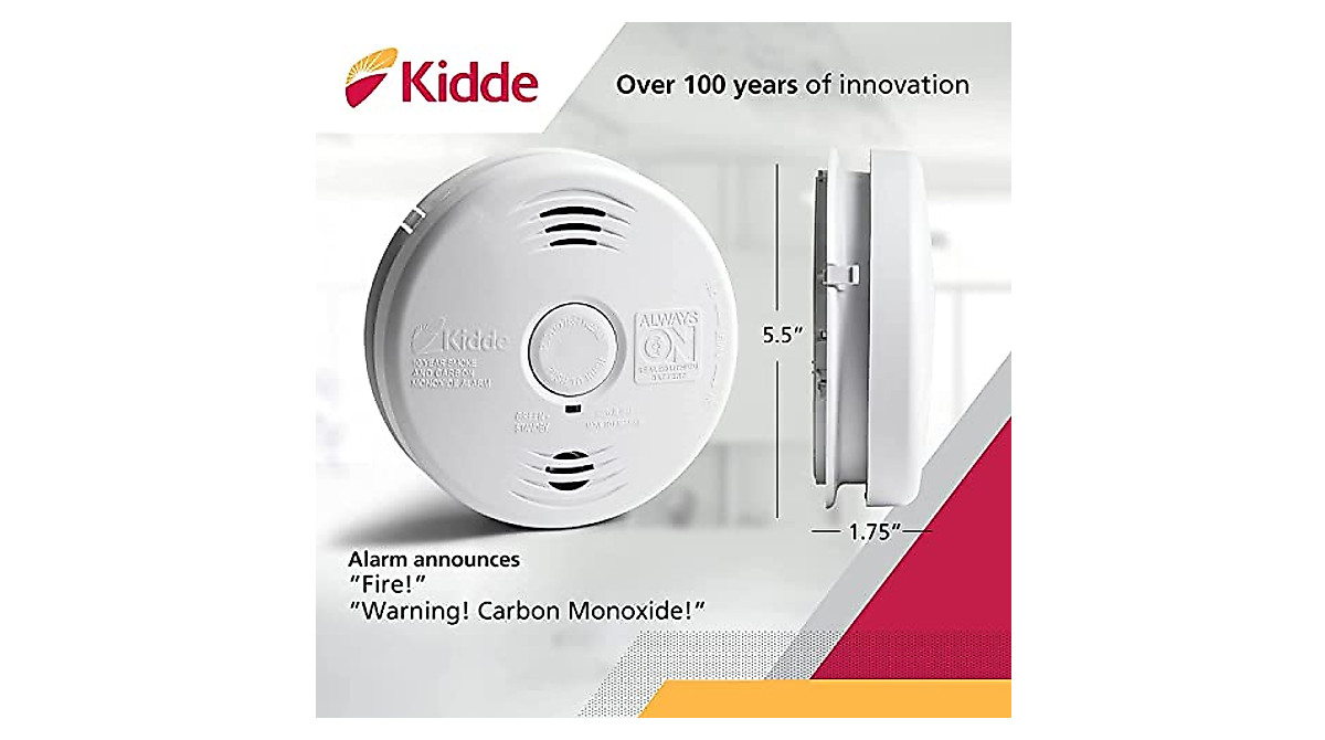 Kidde Smoke & CO Detector - 10-Year Battery Backup