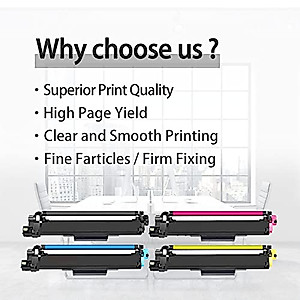 Drawn Compatible TN227BK/C/M/Y High Yield Toner Cartridge Replacement for Brother TN-227BK/C/M/Y High Yield Toner Cartridge for MFC-L3710CW MFC-L3770CDW HL-3210CW HL-3270CDW Printer,(TN227 4-Pack)