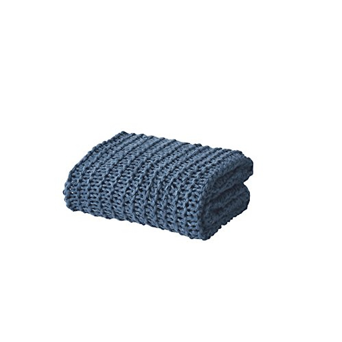 Five Queens Court Leon Chunky Knit Soft Throw, Blue