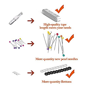 Sewing Kit Gifts for Grandma, Mom, Friend, Traveler, Adults, Beginner, Emergency,Sewing Supplies Accessories with Scissors,Sewing Needles Thimble, Thread,Tape Measure etc (Black, S)