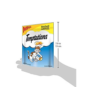 TEMPTATIONS Indoor Care Crunchy and Soft Cat Treats, Chicken Flavor, 4.9 oz. Pouch (Pack of 10)