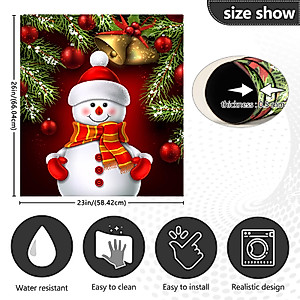 Dishwasher Magnet Cover Panel for The Front, Christmas Red Snowman Bell Magnetic Covers Sticker Decal Washing Machine Cover Decorative Home Season Decor,26x23