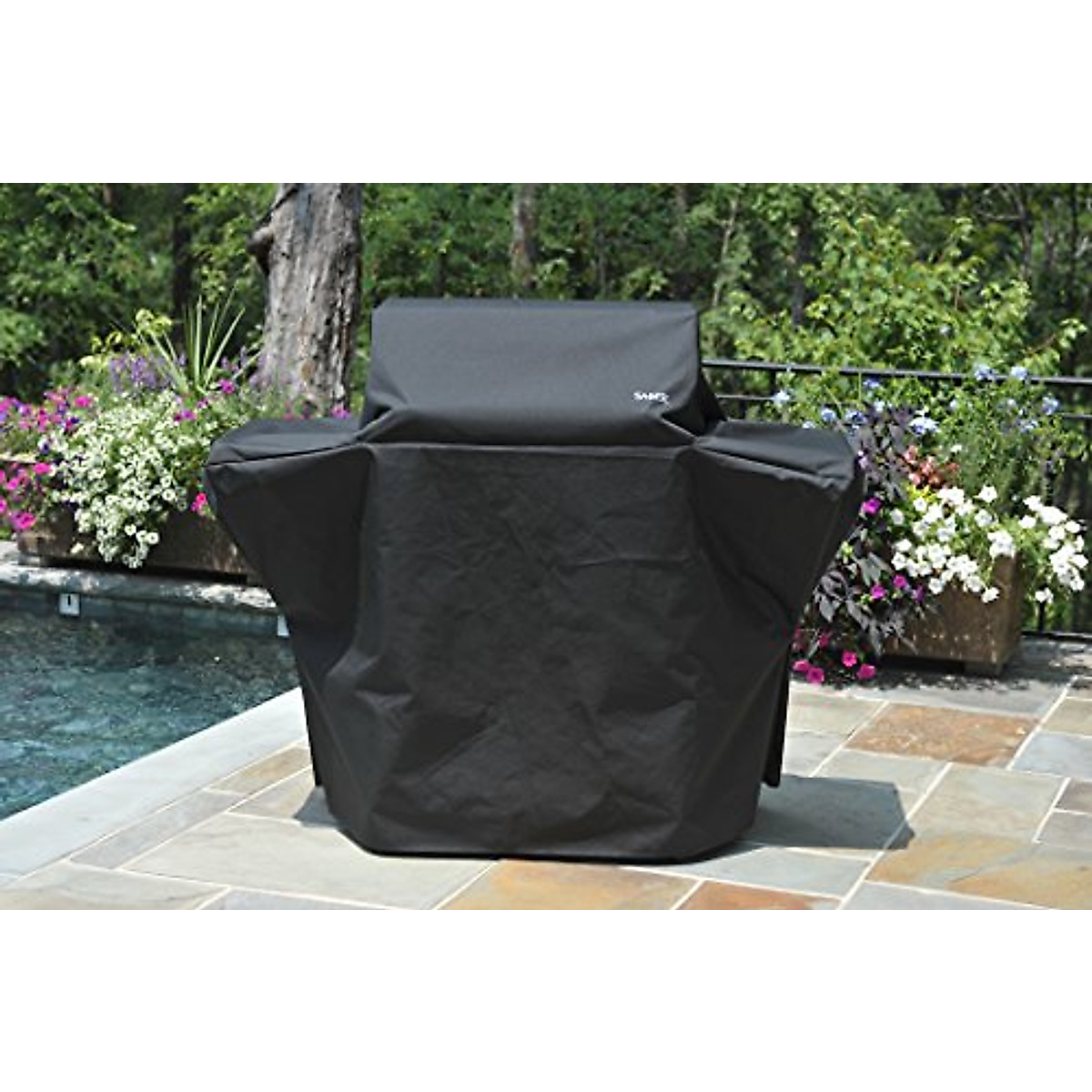 Saber Char-Broil Black Grill Cover 57.5 in. W x 26 in. D x 48 in. H For Fits 500 Size Saber Gril