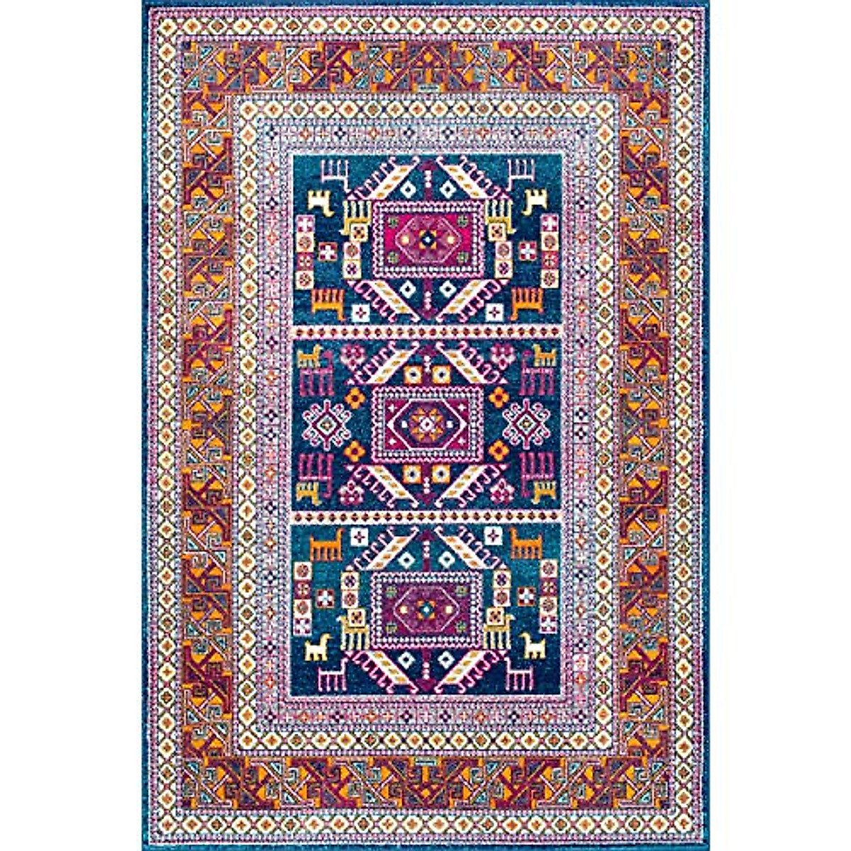 nuLOOM Marisela Tribal Area Rug, 5' x 7' 5", Navy