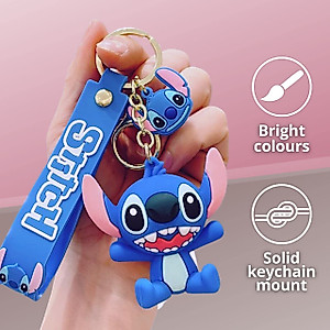 YARRD 2PCS Murine And Angel Keychain Cartoon Key Chains for Kids Girls Boys Keychain Gift for Birthday Christmas New Year Cartoon Couple Keychain for Keys Bag Phone Backpack