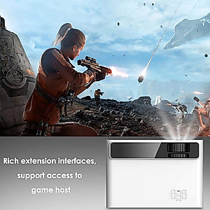 ASHATA Projector 1500 Lumens 4K HD Video Projector 150'' Home Cinema LCD Movie Projector with Remote Control Support 1080P VGA AV USB Bluetooth for Home Entertainment