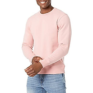 Amazon Essentials Men's Fleece Crewneck Sweatshirt (Available in Big & Tall), Pink, Medium