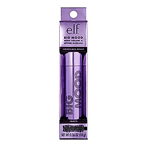 e.l.f. Big Mood Mascara, Instantly Creates Long-Lasting, Bold & Lifted, Voluminous Lashes, Infused with Jojoba Wax, Black, 0.30 fl Oz