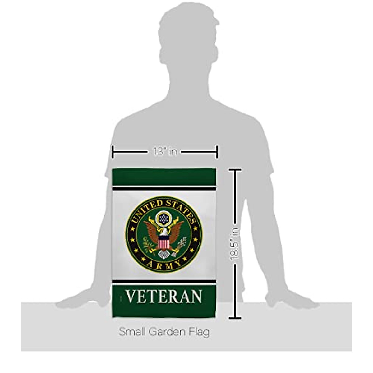 USA Decoration Army Veteran Garden Flag Armed Forces Rangers United State American Military Retire Official House Decoration Banner Small Yard Gift Double-Sided, 13"x 18.5", Made in USA