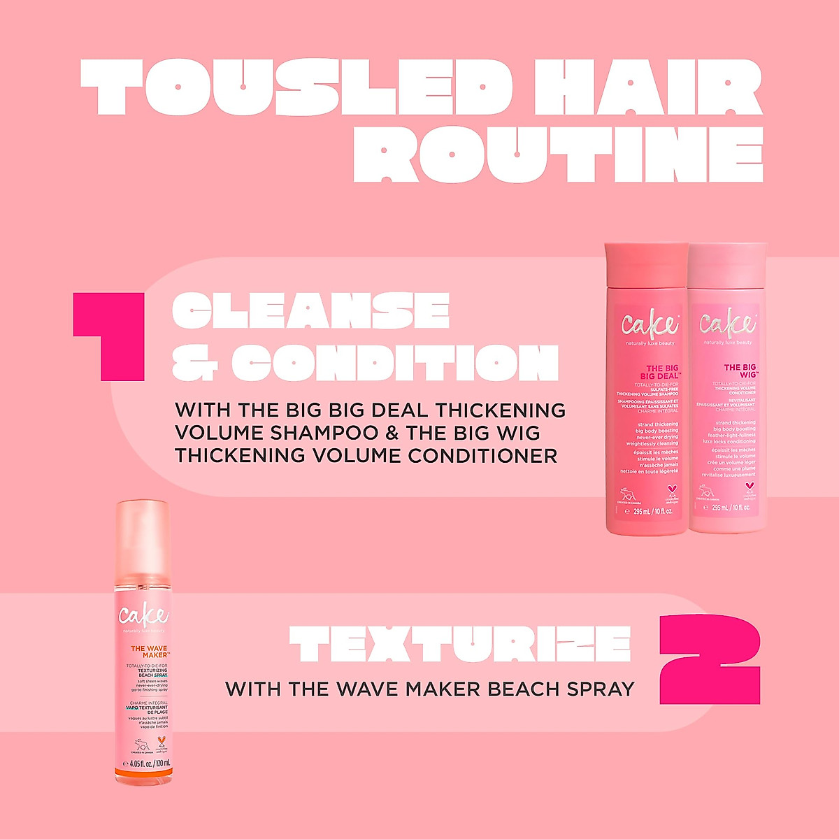 Cake Beauty The Wave Maker Texturizing Beach Spray, 4 Ounce. (Packaging may vary)