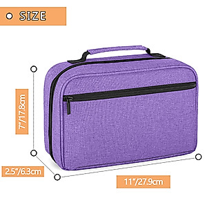 Damero Carrying Case for 2 Stethoscopes, Portable Stethoscope Case Compatible with 3M Littmann/ADC/Omron Stethoscope, BP Cuffs and Other Accessories, Purple