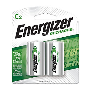 Energizer Rechargeable C and D Batteries, Recharge C and D Battery Precharged Combo Pack, 4 Count