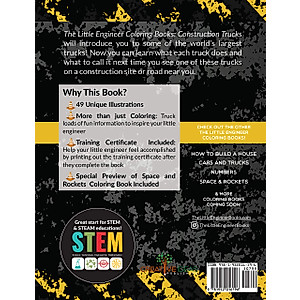 The Little Engineer Coloring Book - Construction Trucks: Fun and Educational Construction Truck Coloring Book for Preschool and Elementary Children