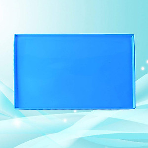 Hemoton Swiss Roll Cake Mat Flexible Baking Tray Jelly Roll Pan Silicone Cookies Mold Bakeware (Blue)