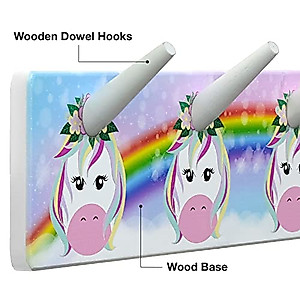 EXCELLO GLOBAL PRODUCTS Children's Coat Hooks (Unicorn)
