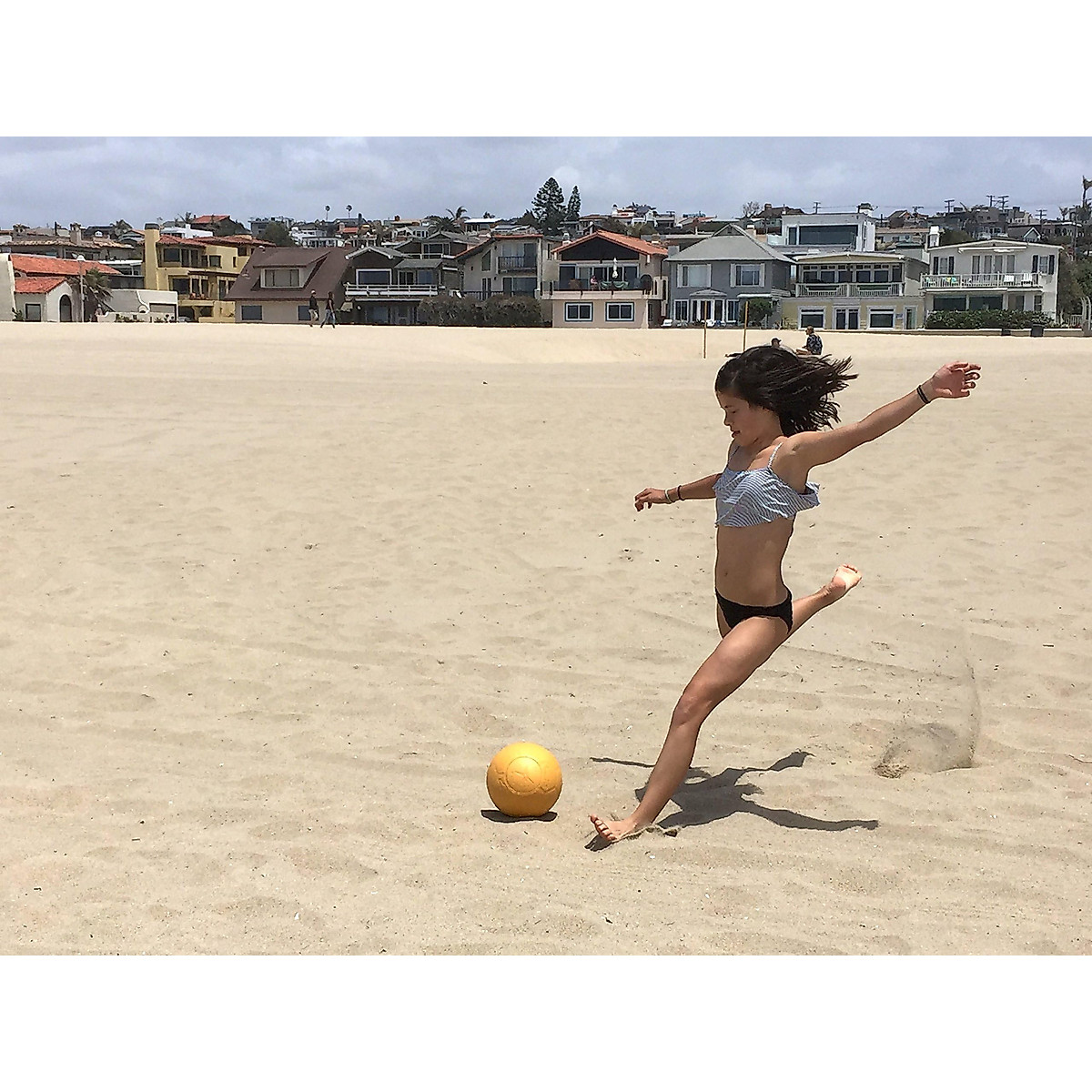 One World Play Project Soccer Ball - Unpoppable, Unbreakable, Non-Deflating, Non-Toxic Futbol - Blue, Size 5