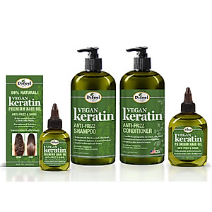 Difeel Vegan Keratin Anti Frizz Conditioner 33.8 oz - Cruelty Free Vegan Conditioner