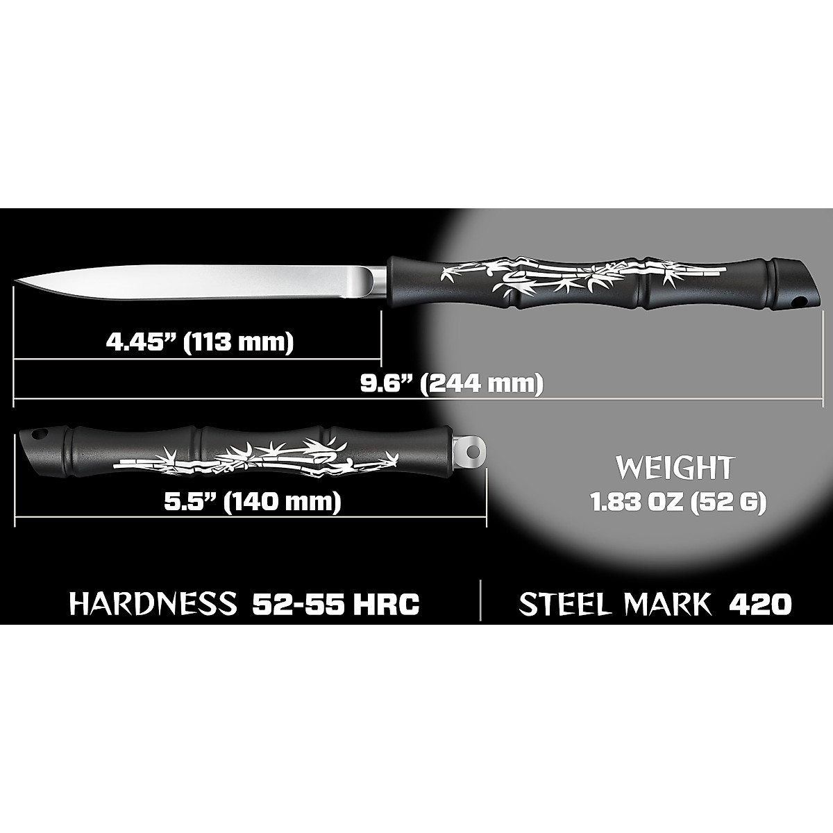 5.5" Pocket Knife - Letter and Envelope Opener - Stocking Stuffers Gifts - Small Pocket Knife & Kubaton - Japanese Utility - Sharp Knives for Men and Women - Best Gift Idea130129-1