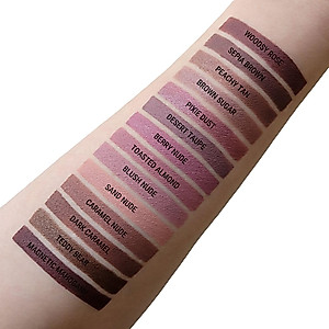 Aromi Tan Metallic Liquid Lipstick | Sepia Bronze Lip Color with Shimmery Finish, Vegan, Cruelty-free, Long-Lasting, Smudge-Proof, Handmade (Peachy Tan)