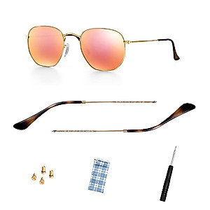 HiCycle2 Replacement Temple Arm,Temple Tips for Ray ban RB3447 RB3547N RB3548N RB3647N Sunglasses,with 4 Screws,1 Screwdriver