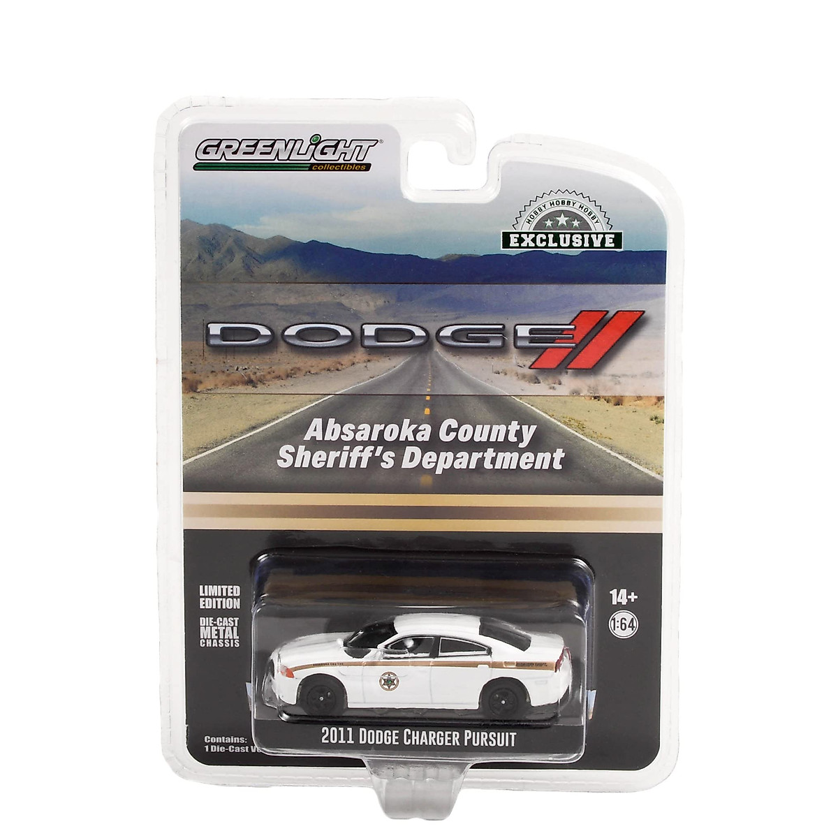 Greenlight 1:64 2011 Charger Pursuit - Absaroka County Sheriff's Department 30334 [Shipping from Canada]