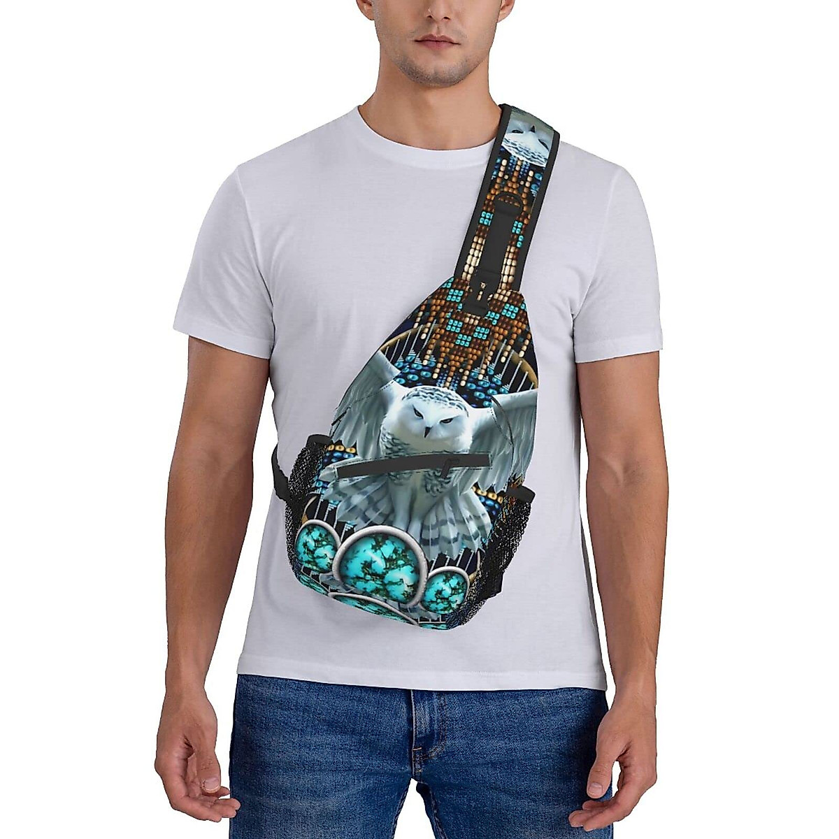 Native Southwest American Indian Sling Bag,Multipurpose Shoulder Bags Travel Hiking Chest Backpack for Women Men