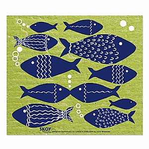 LINDEN SWEDEN Swish and Go Fish Cloth (Apple Green)