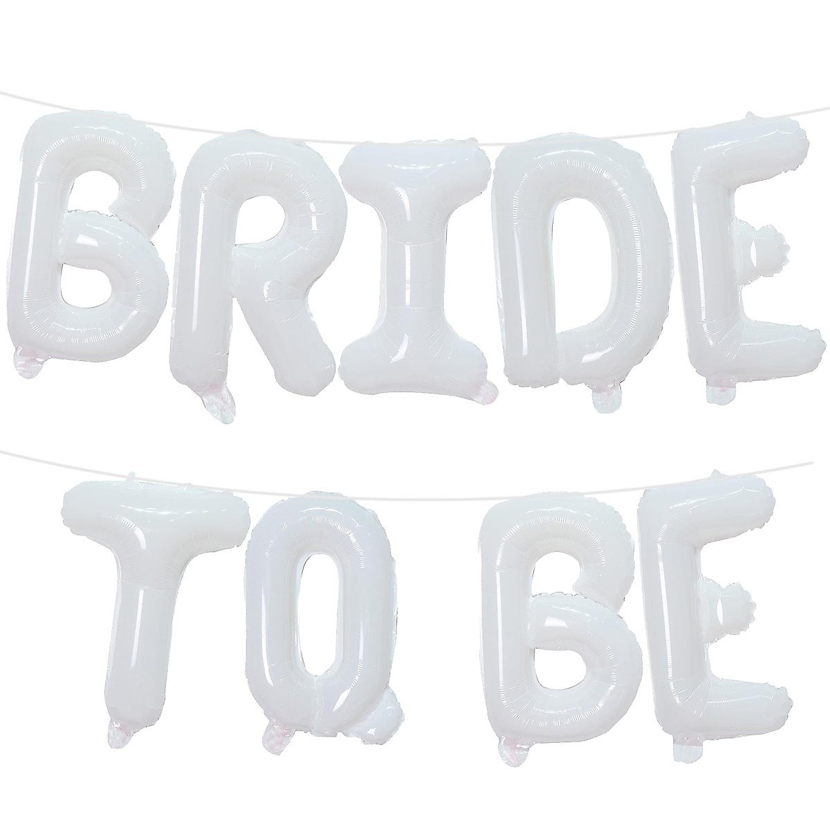 Tellpet Bride To Be Balloons Banner for Bridal Shower, Bride Balloons Bachelorette Party Decorations, White